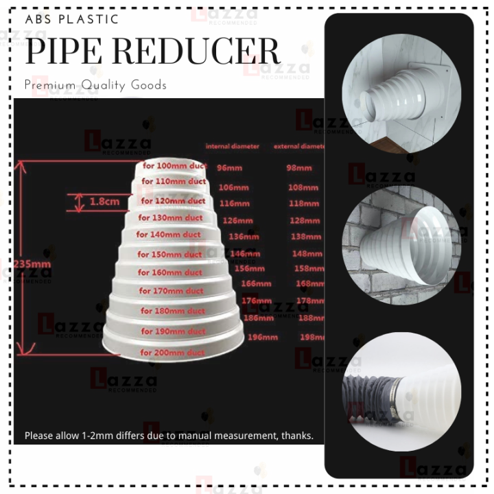 Air Inlet Outlet Adaptor Duct Inline Reducer Increaser Connector ...