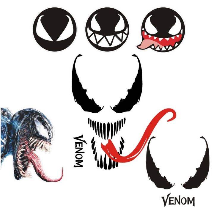 DC marvel venom Car Stickers Reflective Motorcycle Creative Car Auto ...