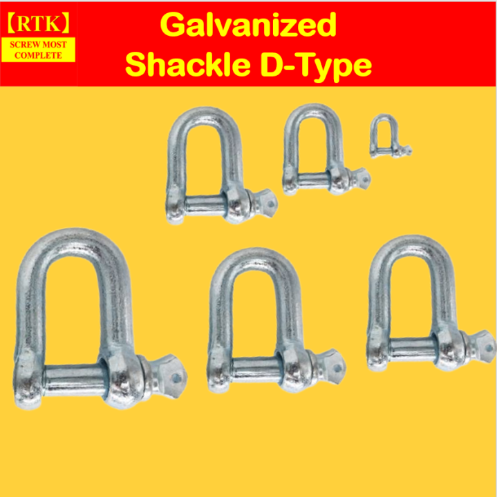 RTK 6mm-10mm-14mm Shackle D type Shackle European Type Galvanized Alloy ...