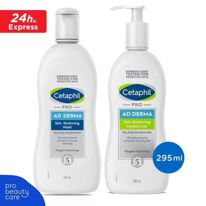 Cetaphil - Pro Ad Derma Skin Restoring Wash / Moisturizer (295 ml ...