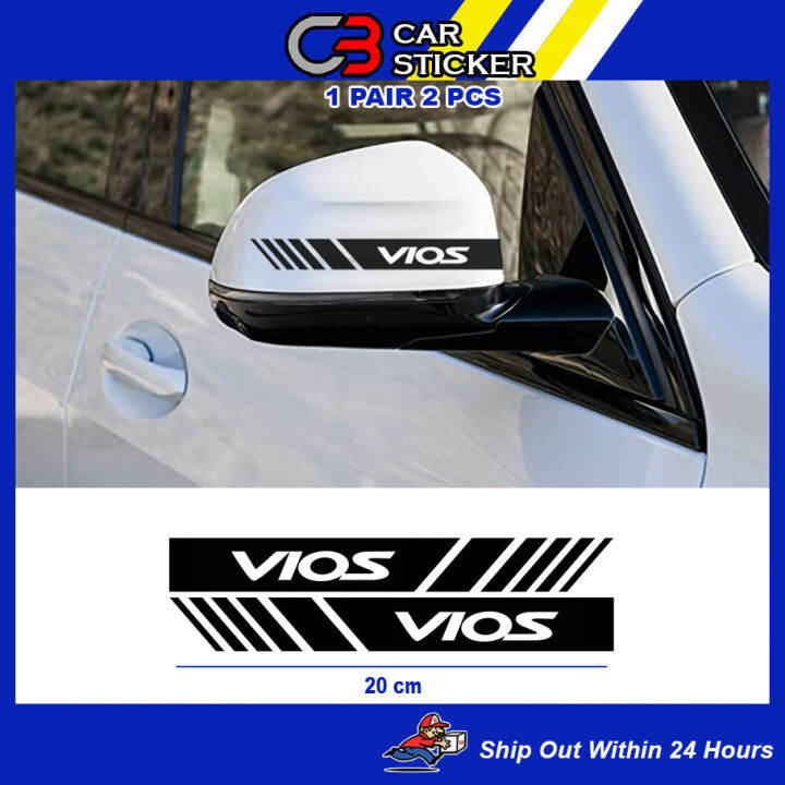 Vios Toyota Side Mirror car sticker / 1 pair 2 pcs / W402 | Lazada