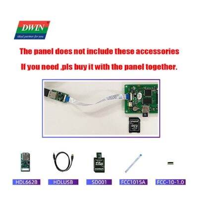 Dwin 7 Inch Lcd Module 800*480 Rs232/ttl Hmi Commercial Touch Panel ...