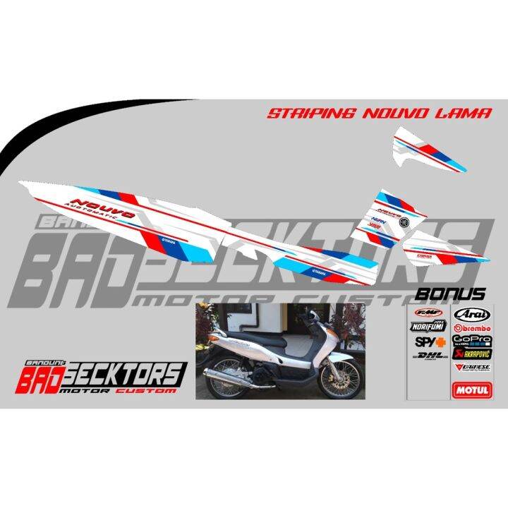 STRIPING YAMAHA NOUVO LAMA / LELE / OLD MOTIF GRAFIS BMW | Lazada Indonesia