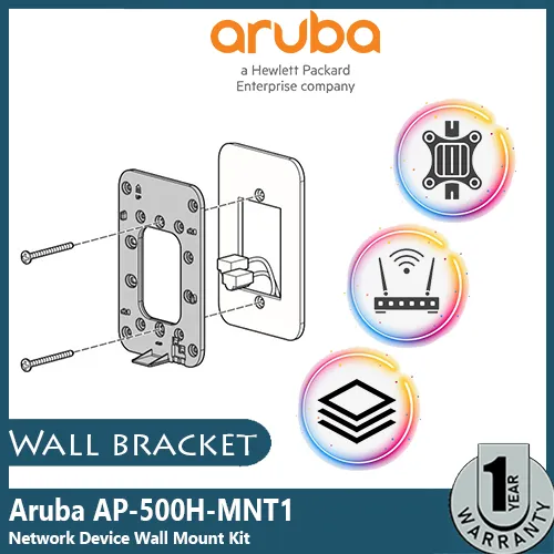 Aruba AP-500H-MNT1 - Network Device Wall Mount Kit - For HPE Aruba AP ...