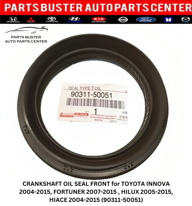 CRANKSHAFT OIL SEAL FRONT for TOYOTA INNOVA 2004-2015, FORTUNER 2007-2015 , HILUX 2005-2015 ...