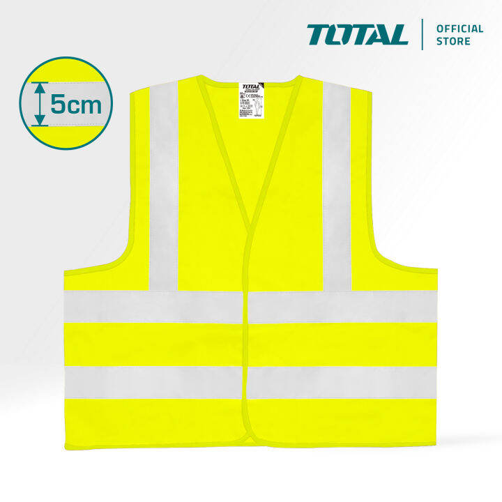 TOTAL Reflection Vest Yellow, EN471 Class 2 for High-Visibility (Hi-Vis ...