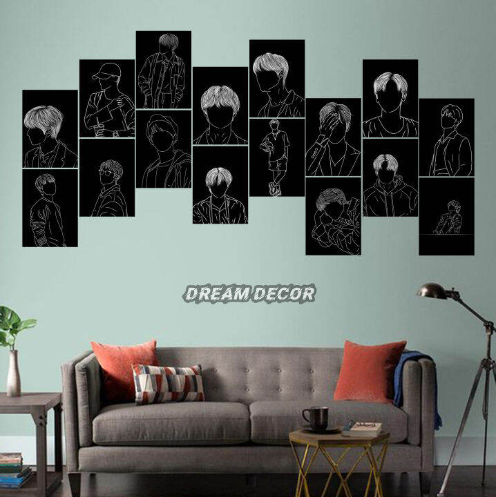 ISI 16 PCS Poster Dinding Kamar Aesthetic Ukuran A4 A5 A6 Poster ...