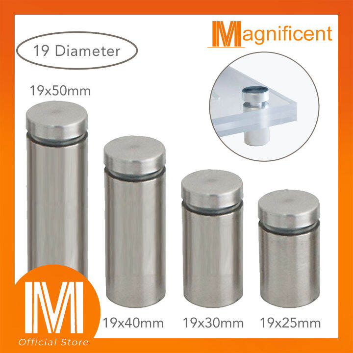 Stainless Steel 19mm Glass Standoff Screw Mounting Advertising Bolt ...