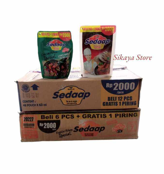 1DUS Kecap Manis Sedaap Sedap 2000 Kedelai Hitam 60ml isi 48 pcs ...