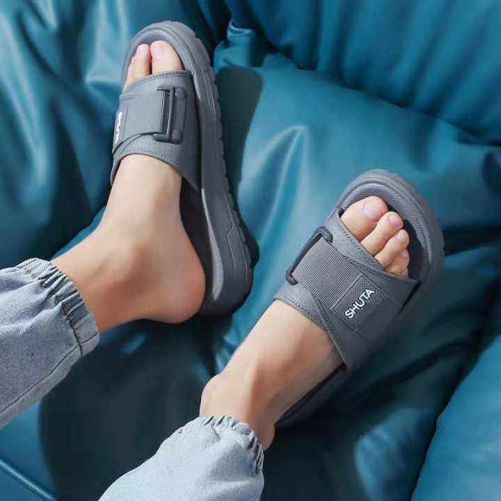 New Korean Men Slippers Comfort Stripes Rubber Slide slippers for men ...