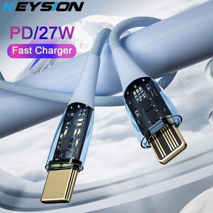 KEYSION PD 27W Fast Charging USB Type C Cable for iPhone 14 13 12 11 ...