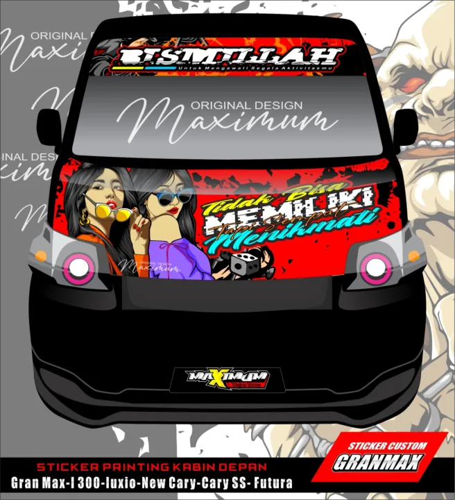 Sticker kabin Depan Kaca Mobil Pickup Grandmax / Sticker kabin depan ...