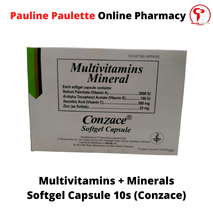 Multivitamins + Minerals Softgel Capsule (Conzace) 10pieces only ...