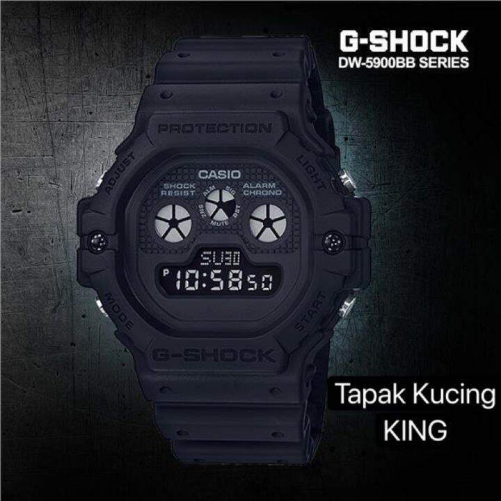 Gshock_ Tapak Kucing KING Petak Full Black Digital | Lazada