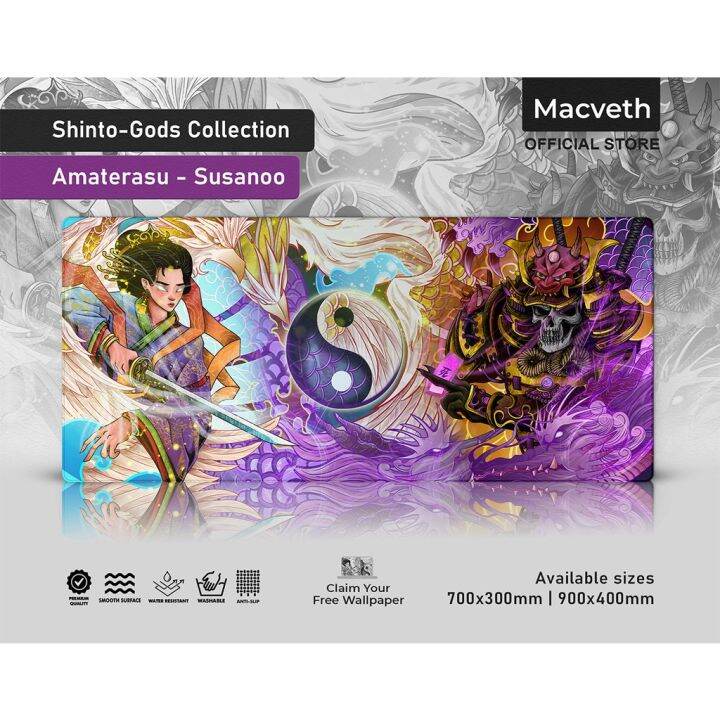 Macveth | Amtrsu-Susanoo | Smooth | Micro-Control | Extended Mousepad ...