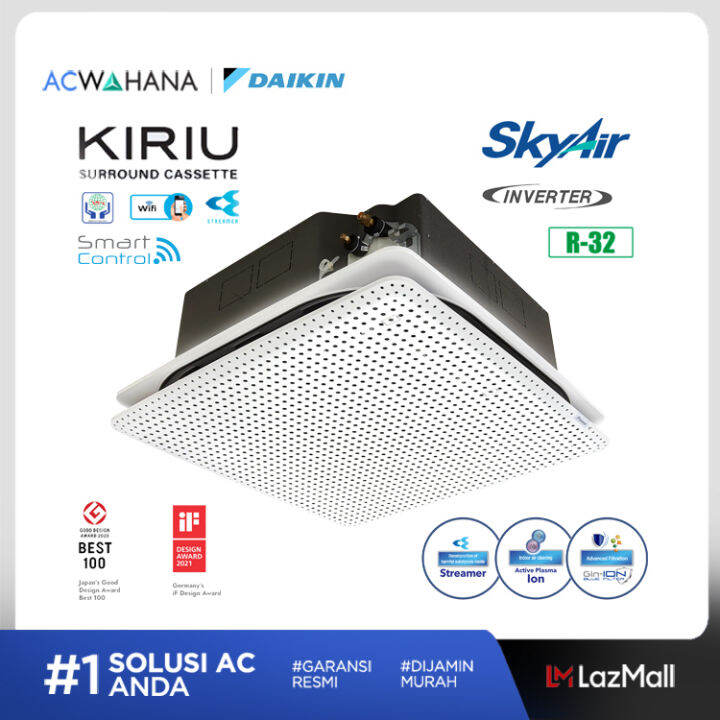 Daikin AC Surround Cassette Kiriu Skyair Smart Inverter Malaysia R32 5 1/2 PK ( Wired ) ( 3 ...