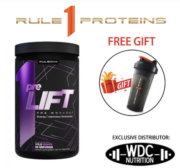 Rule 1 Pre LIFT ( 30 Servings) - Pre Workout, Energy Booster, Strength ...