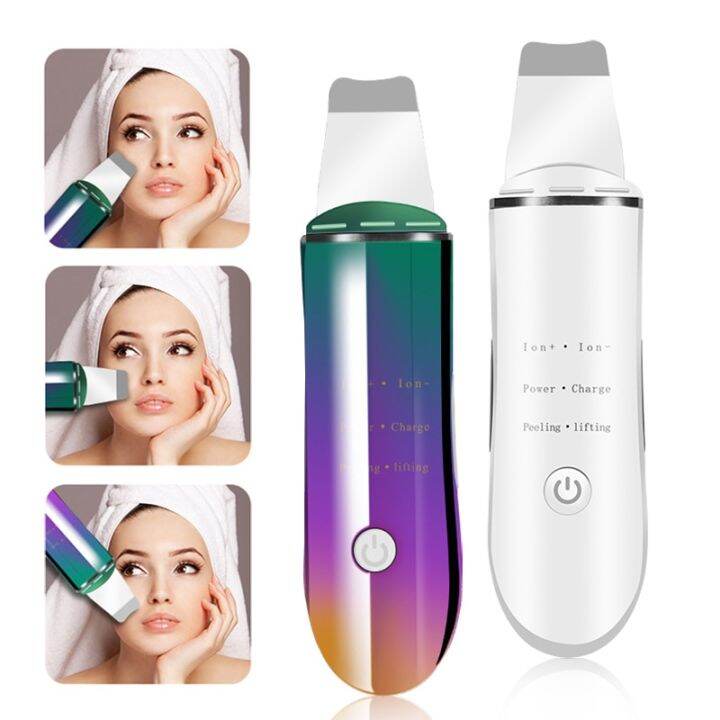 Facial Cleansing Scrubber Device Ultra Sonic Anion Remove Blackhead ...
