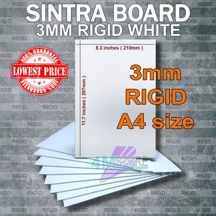 sintra board 3mm rigid white A4 Size ( 5pcs/10pcs ) | Lazada PH