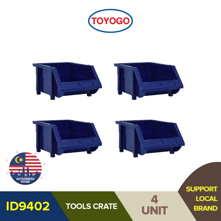 4x TOYOGO Stackable Part Bin Tools Container Handy Storage Container ...