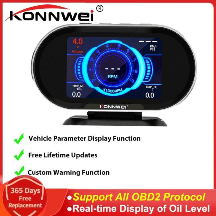 KONNWEI KW206 OBD2 On-Board Computer Auto Car Digital Computer Display ...