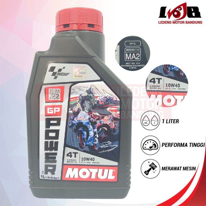 Motul GP Power 10w40 1 Liter 4T Oli Motor Bebek Sport Trail Premium ...