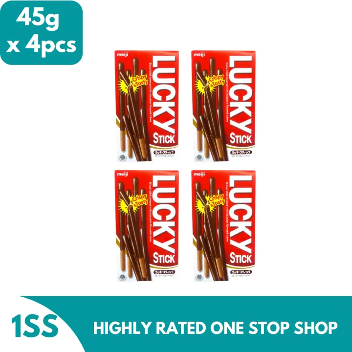 Meiji Lucky Stick Chocolate 45g x 4pcs | Lazada PH