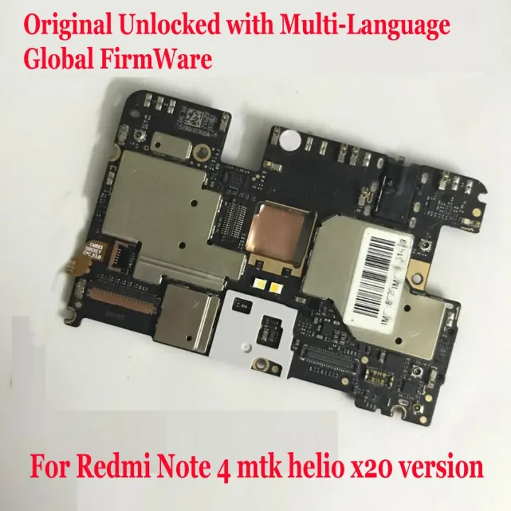 ปลดล็อคบอร์ดหลายภาษาดั้งเดิมสำหรับ Xiaomi Redmi Note4 Note 4ชิปเมนบอร์ด ...