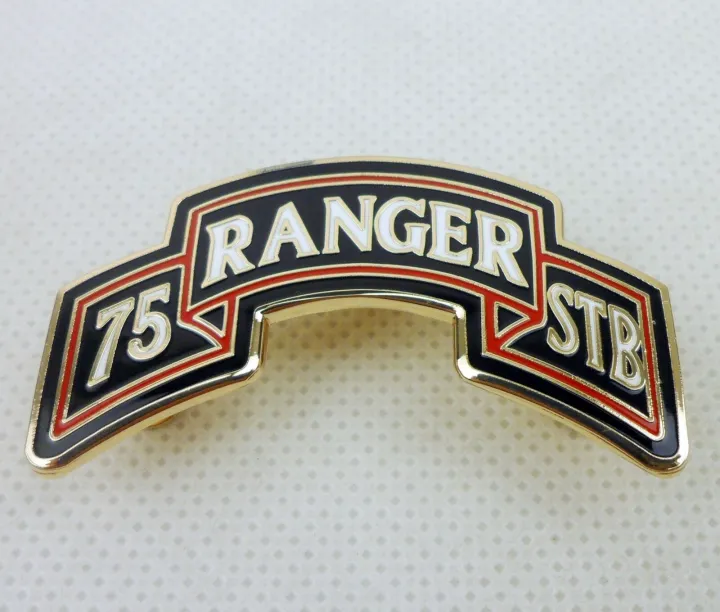 โลหะ US Army 75th Ranger STB กองกำลังพิเศษ Combat Service Badge Pin ...