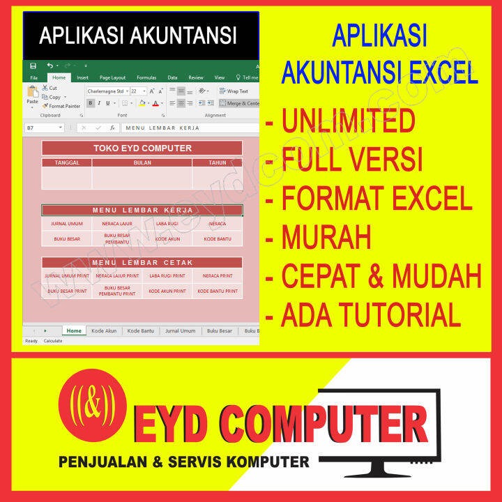 APLIKASI AKUNTANSI EXCEL SIAP PAKAI PROGRAM AKUTANSI LAPORAN KEUANGAN ...