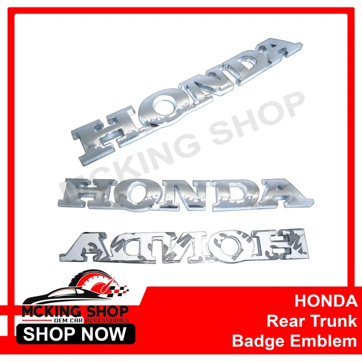 Honda Rear Trunk Badge Emblem (Chrome) | Lazada PH