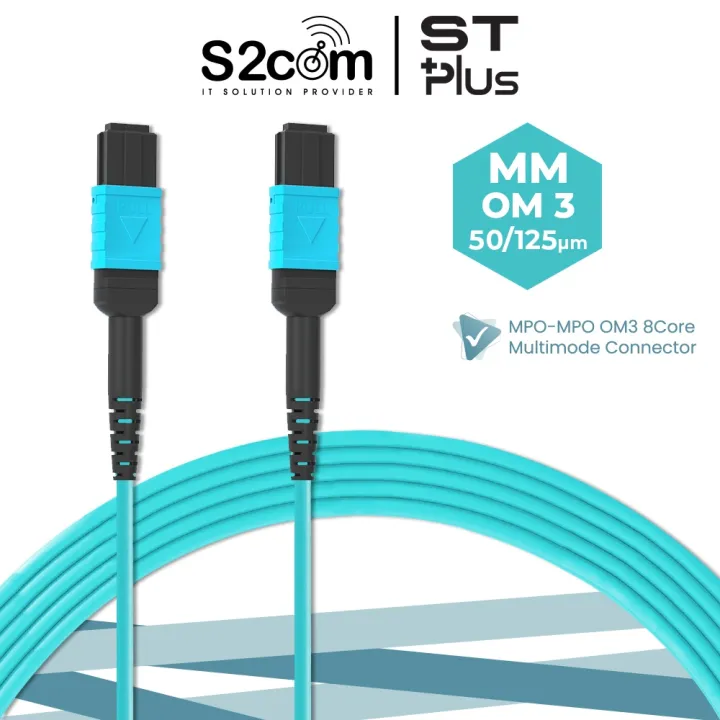 MPO to MPO Female OM3 40GB 8Cores Multimode Fiber Optic Trunk Cable MPO ...