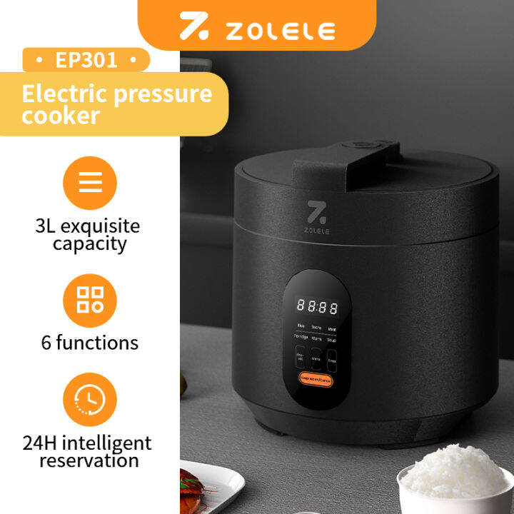 ZOLELE EP301 Multifunctional Electric Pressure Cooker 3L Timer Rice ...