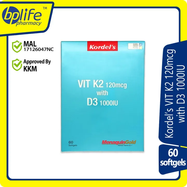 Kordel’s VIT K2 120mcg with D3 1000IU 60s | Lazada