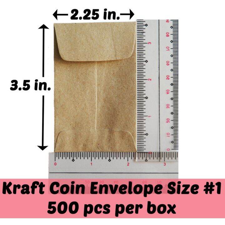 Coin Envelope 500 pcs Size No. 1 Kraft Brown 2.25 in. x 3.5 in. | Lazada PH