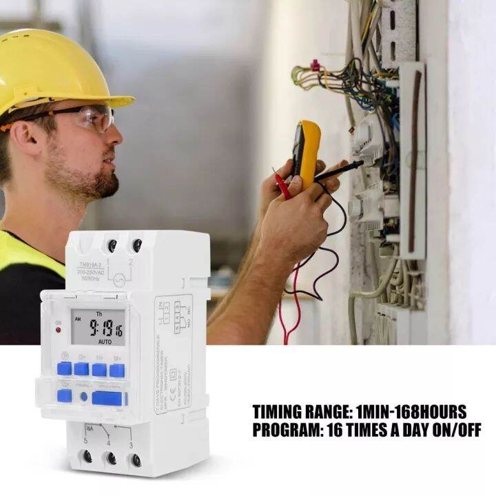 Timer SwitcTimer Switch 220V 16A/30A(ตัวเลือก) เครื่องตั้งเวลา เปิด-ปิด อุปกรณ์ไฟฟ้า อัตโนมัติ 7 ...