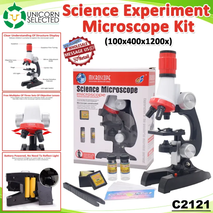 Unicorn Selected C2121 Microscope Kit Science Experiment Supplies LED ...