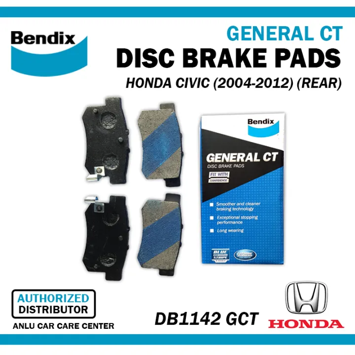 BENDIX RAKE PADS SET (REAR) DB1142 / DB1142 GCT HONDA CIVIC 2004-2012 | Lazada PH