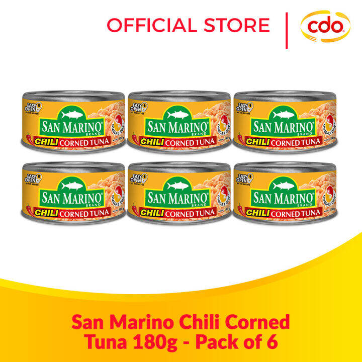 SAN MARINO Chili Corned Tuna 180g - Pack of 6 | Lazada PH