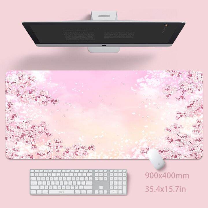 Cherry Pink Gaming Mouse Pad แผ่นรองเมาส์ แผ่นรองเมาส์ขนาดใหญ่ | Lazada ...