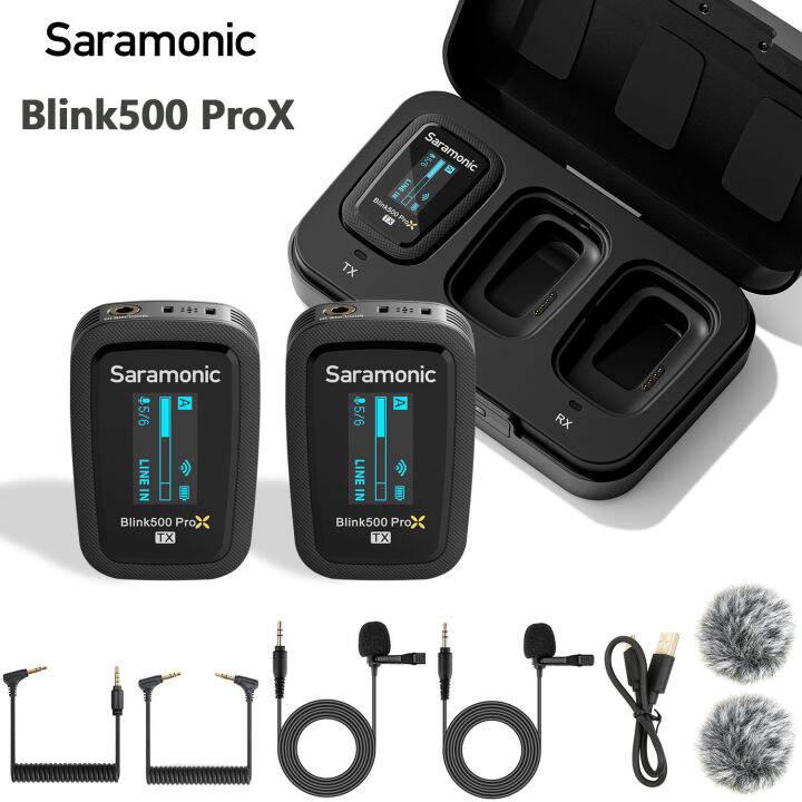Saramonic อัพเกรด Blink500 ProX B1/B2 2.4GHz Dual-Channel Wireless Lavalier Microphone With OLED ...