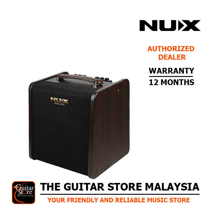 NUX AC80 Stageman II 80-Watt Battery Powered Acoustic Guitar Amplifier ...