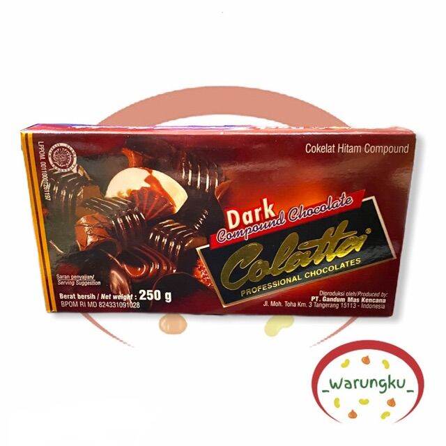 Colatta Colata Dark Compound Chocolate 250gr Collata Coklat | Lazada ...