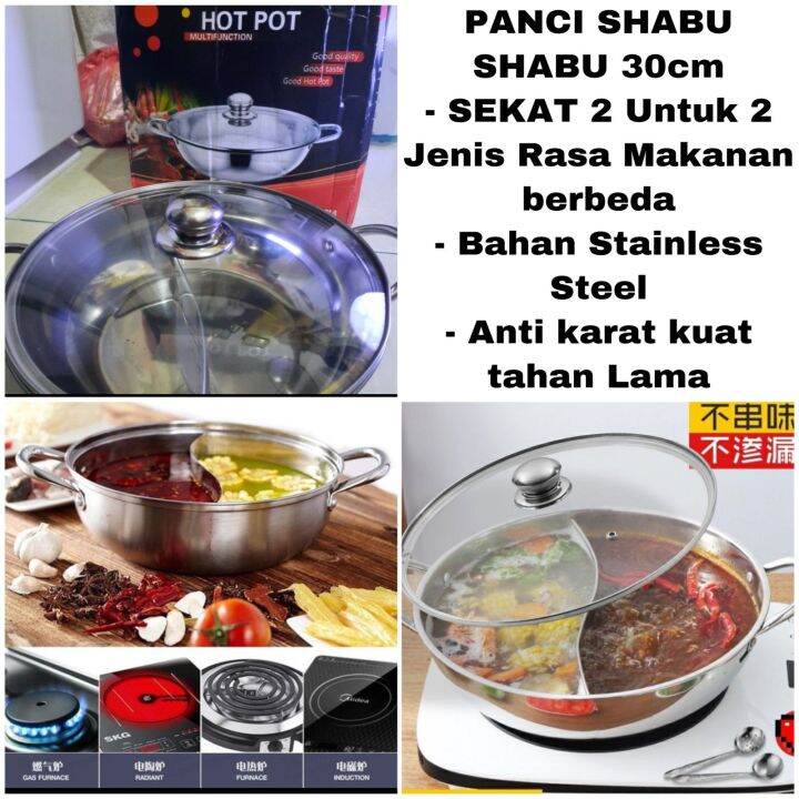 PANCI SHABU-SHABU STAINLESS STEEL / PANCI 2 SEKAT FREE PACKING BUBBLE ...