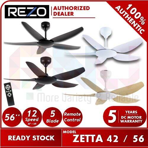 【Free Shipping】Rezo ZETTA 56 / ZETTA 42 12 Speed | 5 Blade DC Motor ...