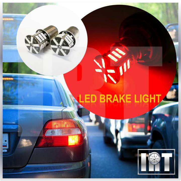 Flashing Red LED Brake Light 1157 1016 Bulb 2 Kaki Kereta Brek Lampu ...