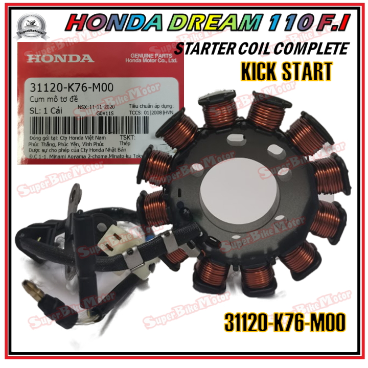 HONDA EX5 DREAM110 F.I [Kick Start] - 100% ORIGINAL HONDA Starter Coil Complete / Fuel Coil ...