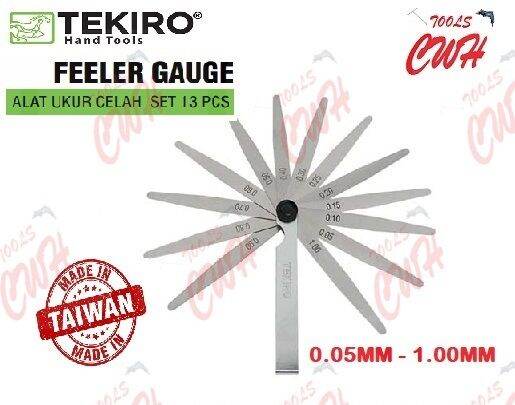 TEKIRO FEELER GAUGE 13BLADES (MADE IN TAIWAN) GAP FILLER MEASURING TOOL ...