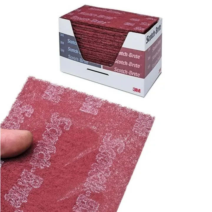 3M สก็อตไบร์ทดูเรเบิลเฟลกซ์ สีแดง 4.5 นิ้ว x 9 นิ้ว (x20แผ่น) 64659 ...