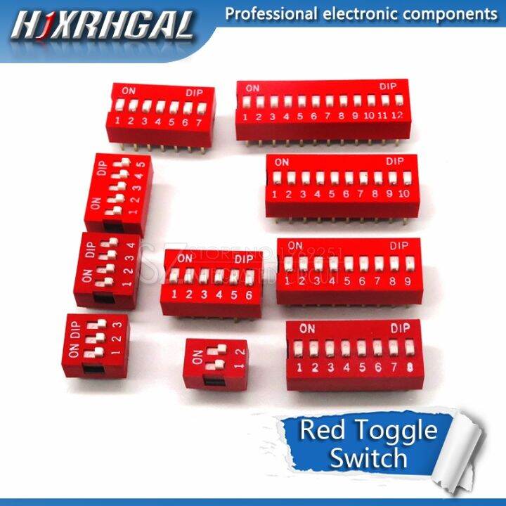 1PCS Slide Type Switch 1 2 3 4 5 6 7 8 9 10 12 Bit 2.54mm Position Way ...